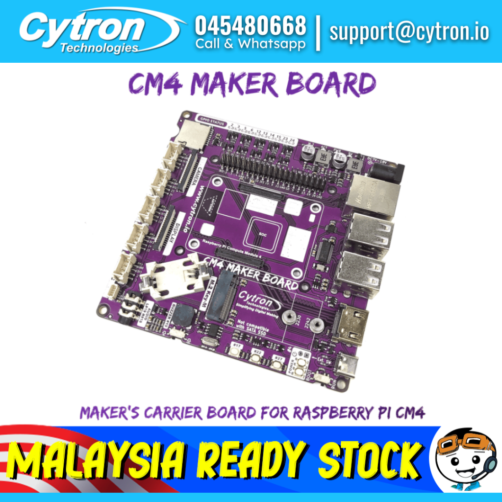 CM4 Maker Board: Maker’s Carrier Board for Raspberry Pi CM4 | Shopee ...
