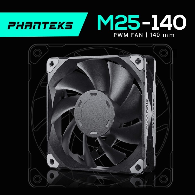 Phanteks M25-140 PC 14cm Casing Fan FDB 4Pin PWM Black | Shopee Malaysia