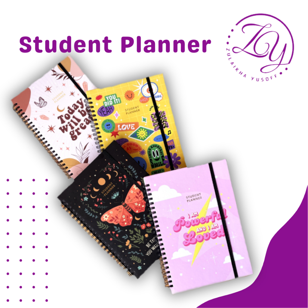 UNDATED STUDENT PLANNER (1 semesta / 6 month) FREE BOX | Shopee Malaysia