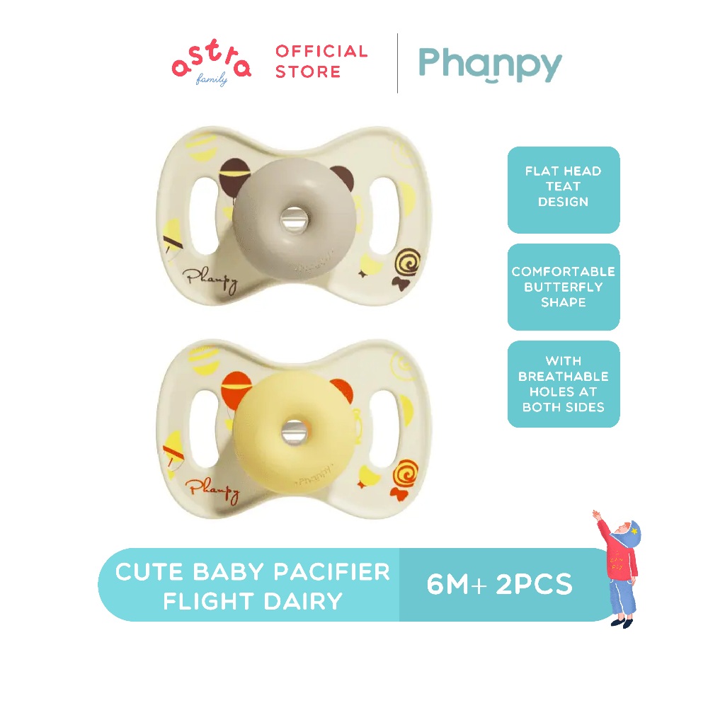 Phanpy Cute Baby Pacifier 0-6M - Flight Dairy (2 Pcs/Box) | Shopee Malaysia