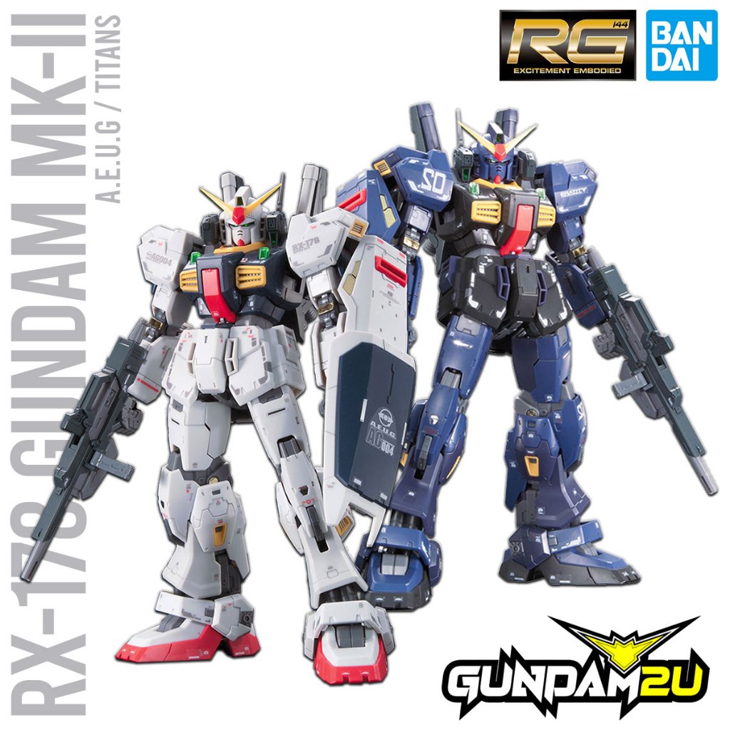 BANDAI RG 1/144 Gundam MK2 AEUG / TITANS - Real Grade 07 08 Zeta Gundam Z Plastic Model Kit ...