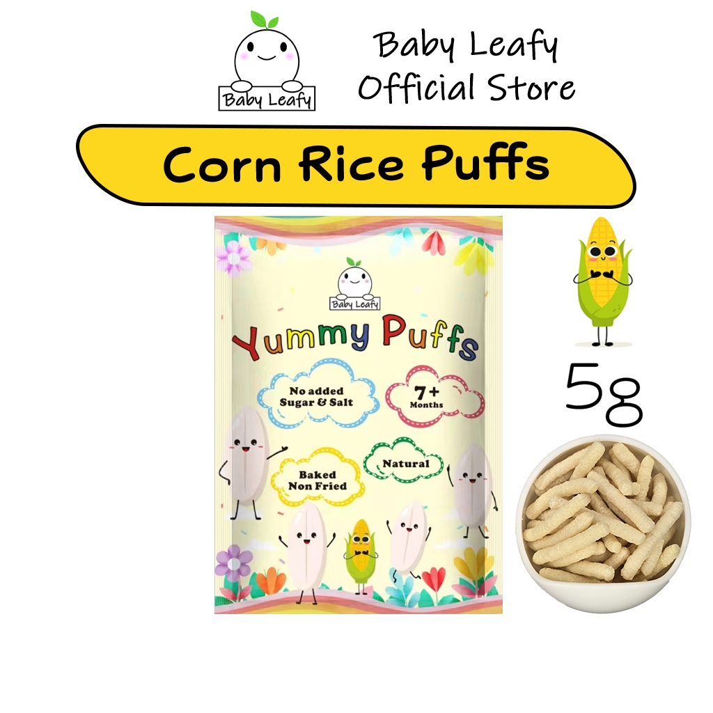 Baby Leafy Yummy Puffs Rice Stick 7m+ - Corn (5g) | Shopee Malaysia
