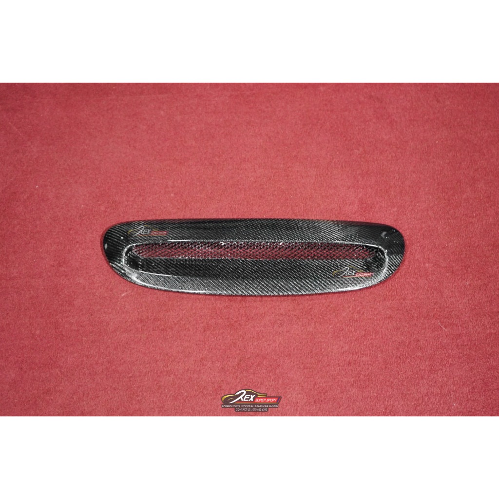 MINI Cooper S JCW F55 F56 Front Bonnet Hood Scoop Air Vent Real Carbon ...