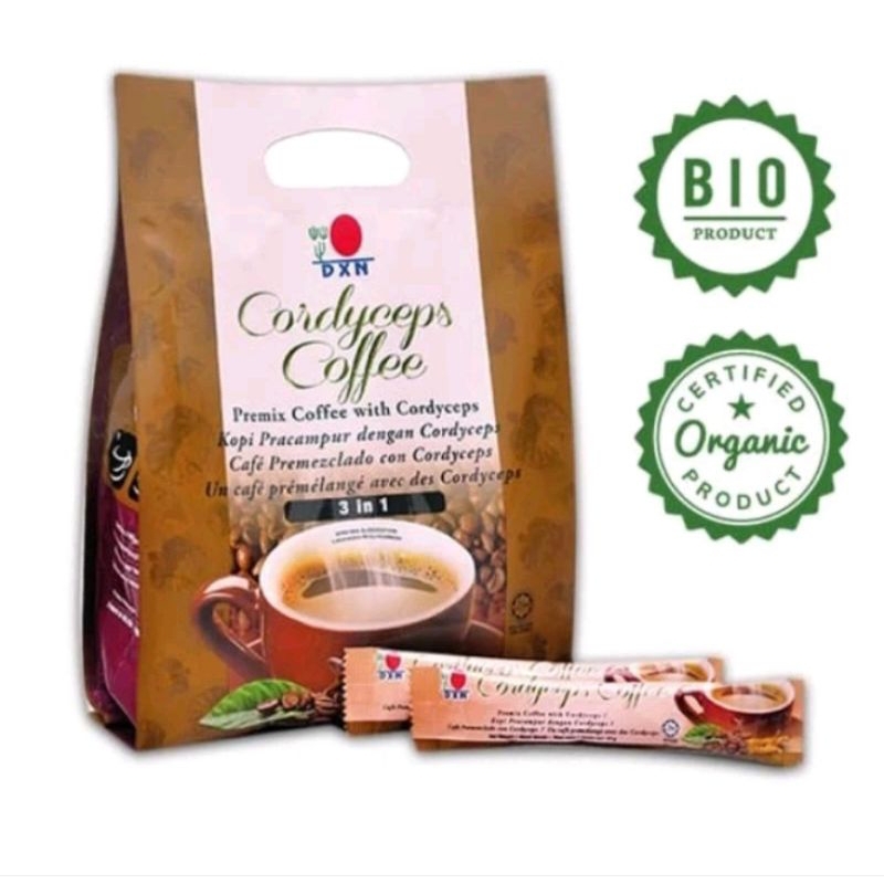 DXN Cordyceps Coffee 3 in 1 (21g x 20 stick) - Premix Coffee with ...