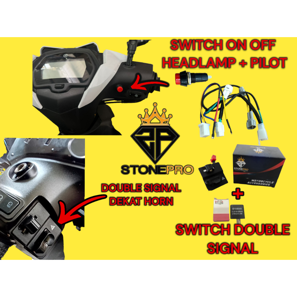 STONEPRO DOUBLE SIGNAL LCV8 YAMAHA LC135 V8 FI / Y15ZR V1 V2 /LCV8 ...