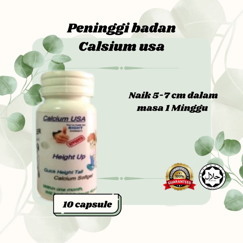 UBAT TINGGI BADAN CALSIUM USA UNTUK PERTUMBUHAN SENDI DAN TULANG ISI 10 ...