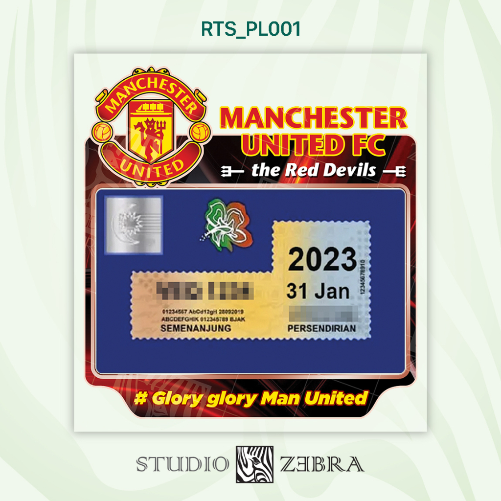OLD VERSION !! 旧款 RoadTax Car Sticker Soccer Football Premier League ...