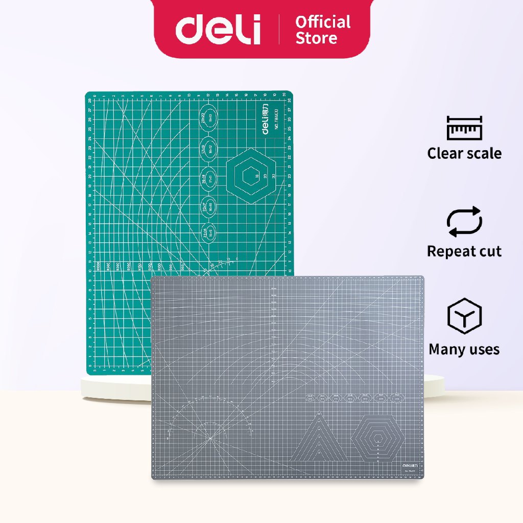 Deli Cutting Mat PVC Size (A4/A2/A3) 78400/78401/78402 | Shopee Malaysia