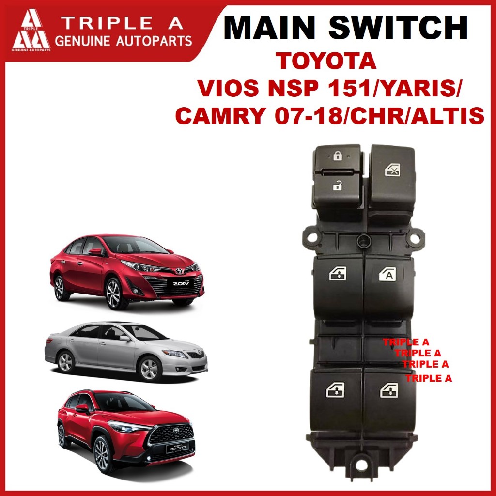 [ TRIPLE A ] Toyota Vios NSP151 / CAMRY 07-18 / YARIS / CHR / ALTIS ...