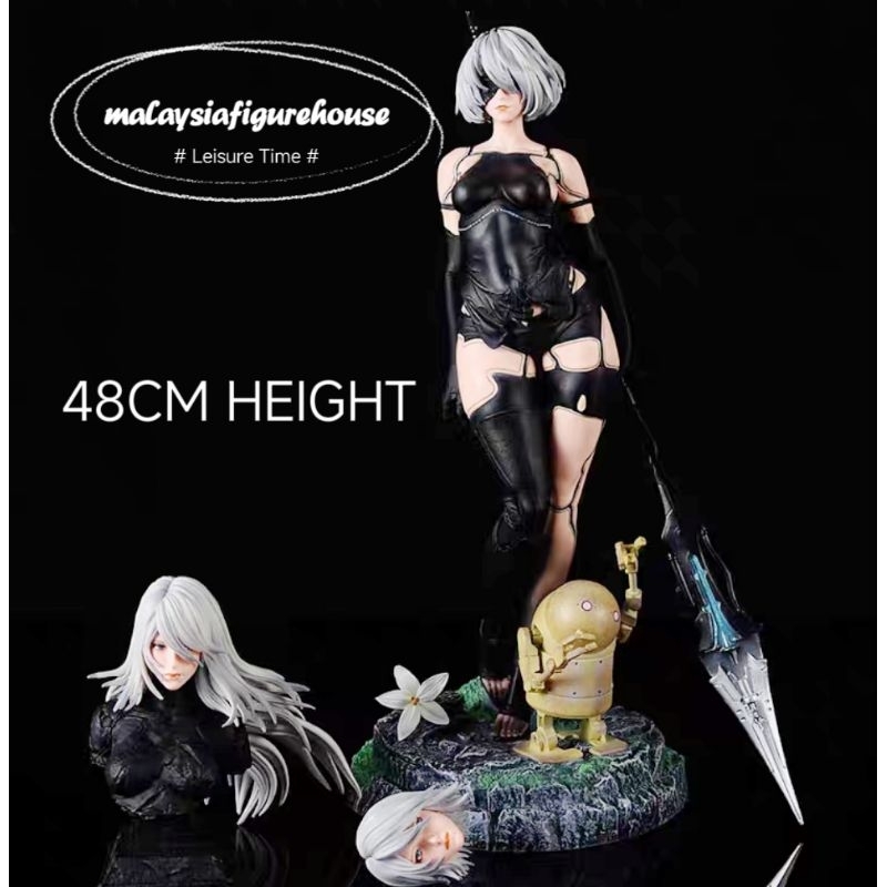 🔥READY STOCK🔥48CM NIER AUTOMATA CREATION STUDIO A2 2B COPY RESIN ANIME ...