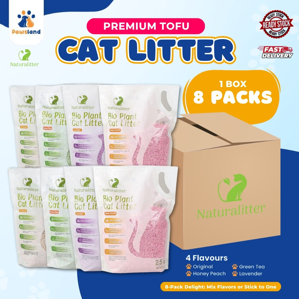 NATURALITTER Premium Tofu Cat Litter Sand Pasir Kucing Toufu 7L 猫砂 8 ...