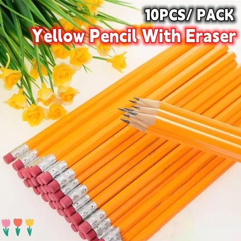 10pcs HB Pencil set High-quality Sketching Graphite Lead Pencil and ...