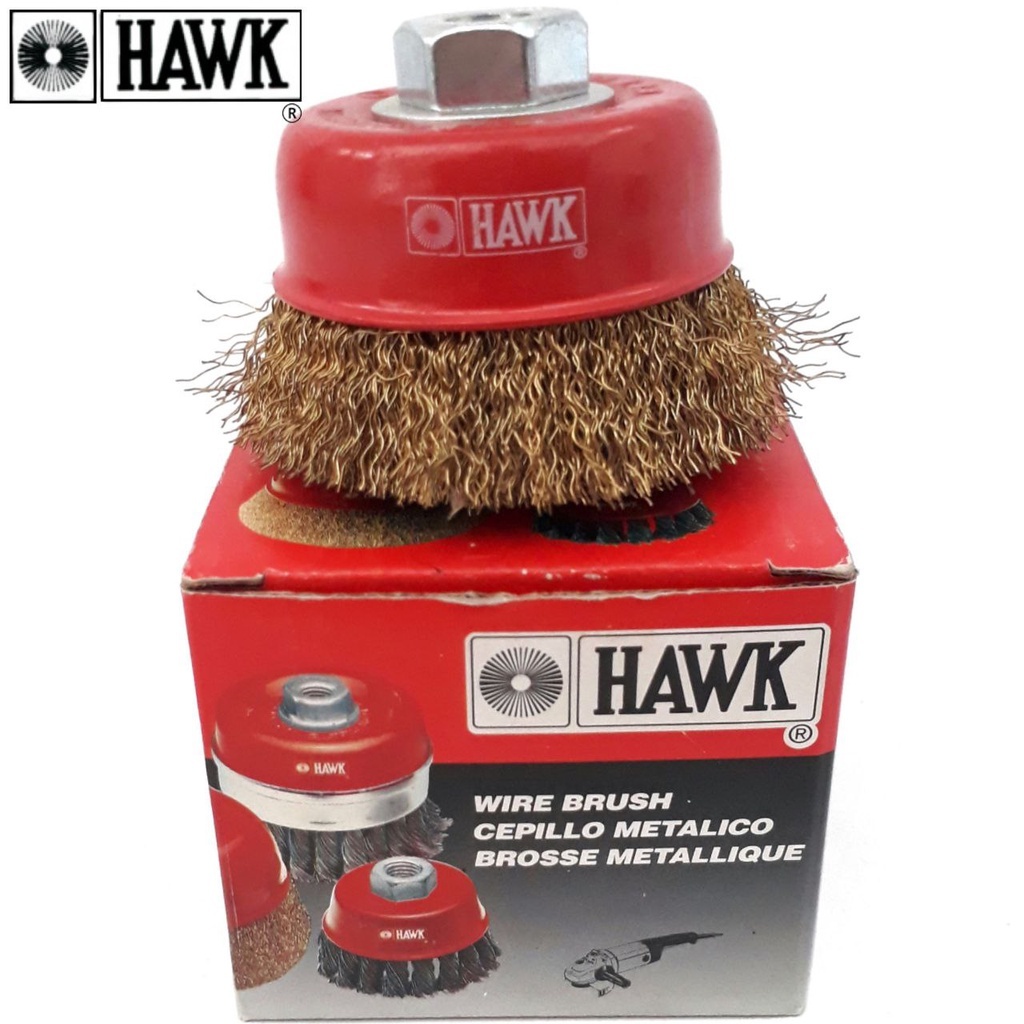 Hawk Heavy Duty Brass Coated Wire Cup Brush For Metal Welding Surface ...