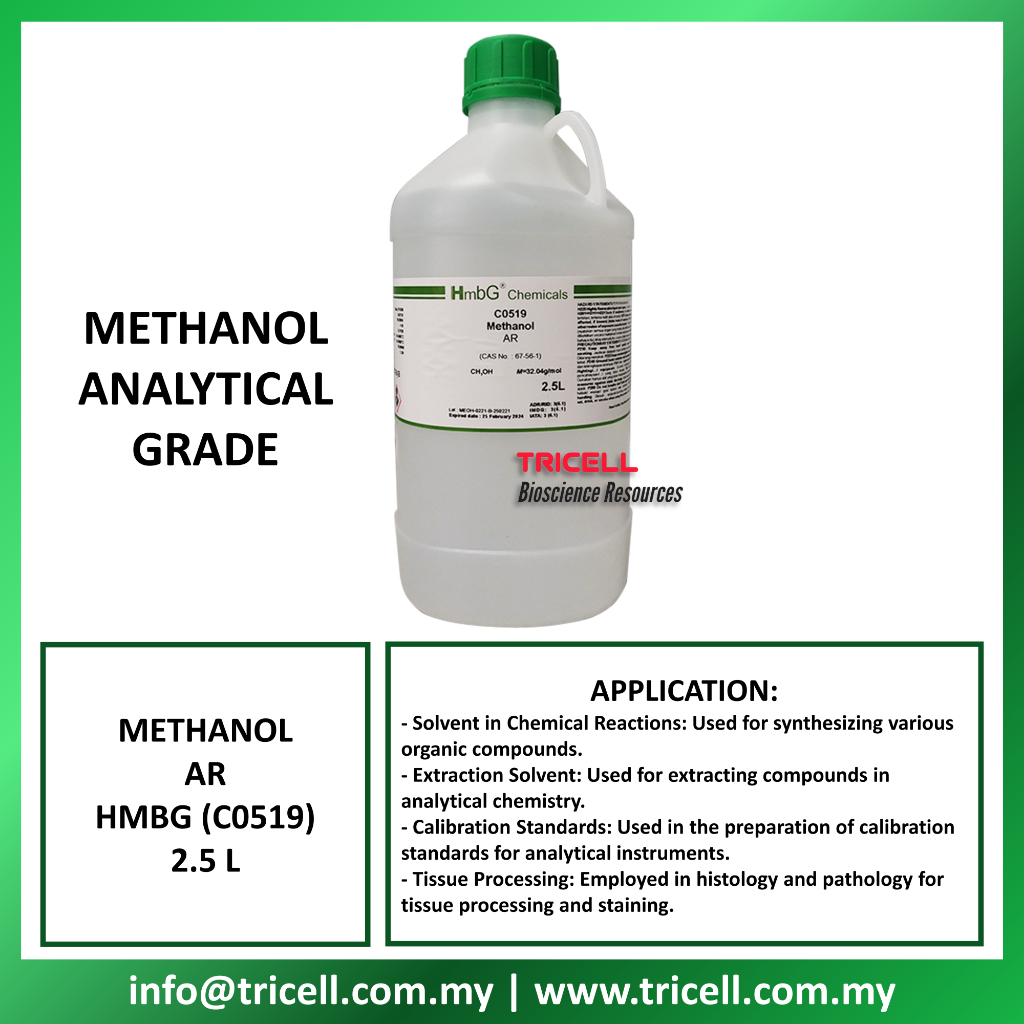 Methanol, Analytical/HPLC Grades, 2.5L | Shopee Malaysia