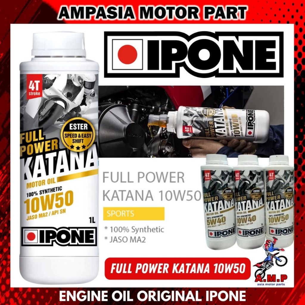 IPONE Full Power Katana 10W50 Engine Oil Motorcycle ORIGINAL IPONE ...