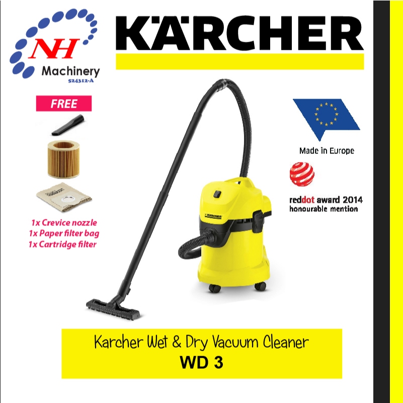 KARCHER WD 3 - WET & DRY VACUUM CLEANER | Shopee Malaysia