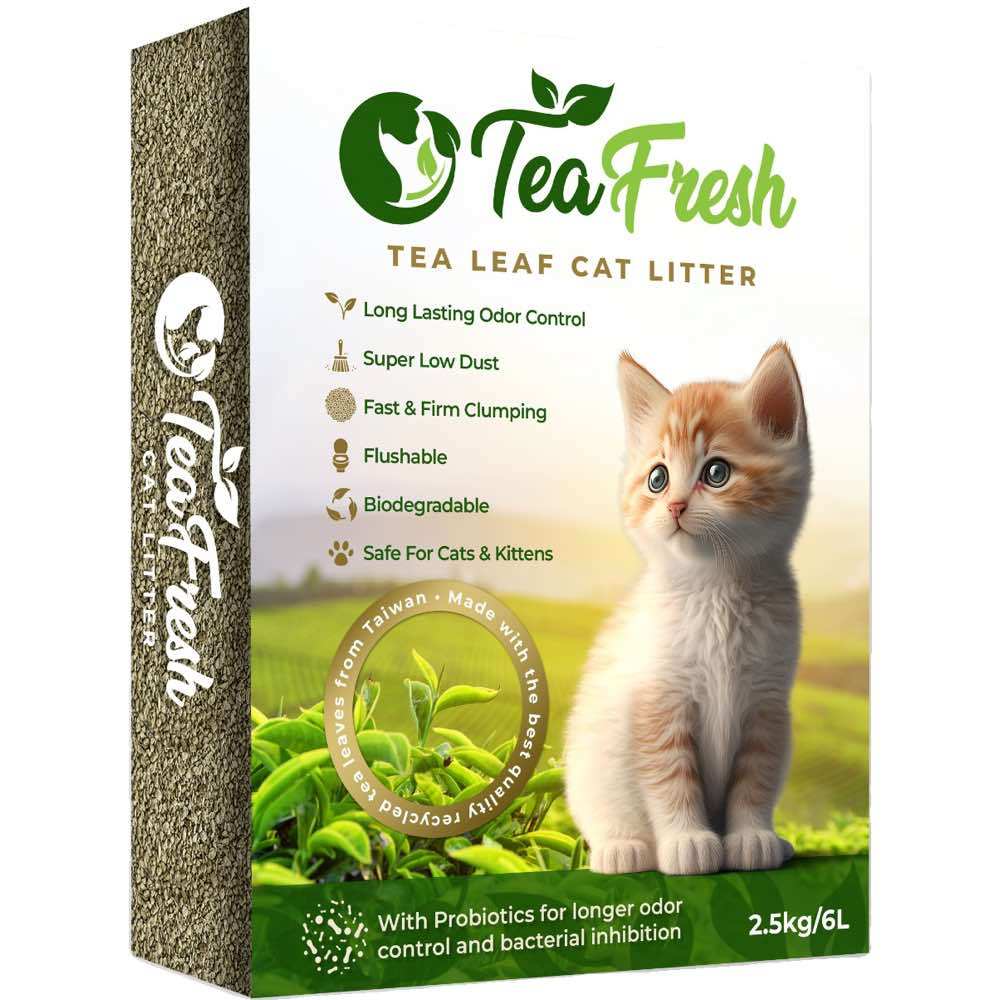 Tea Fresh Tofu Tea Leaf with Probiotic Cat Litter 6L/2.5KG | Shopee ...