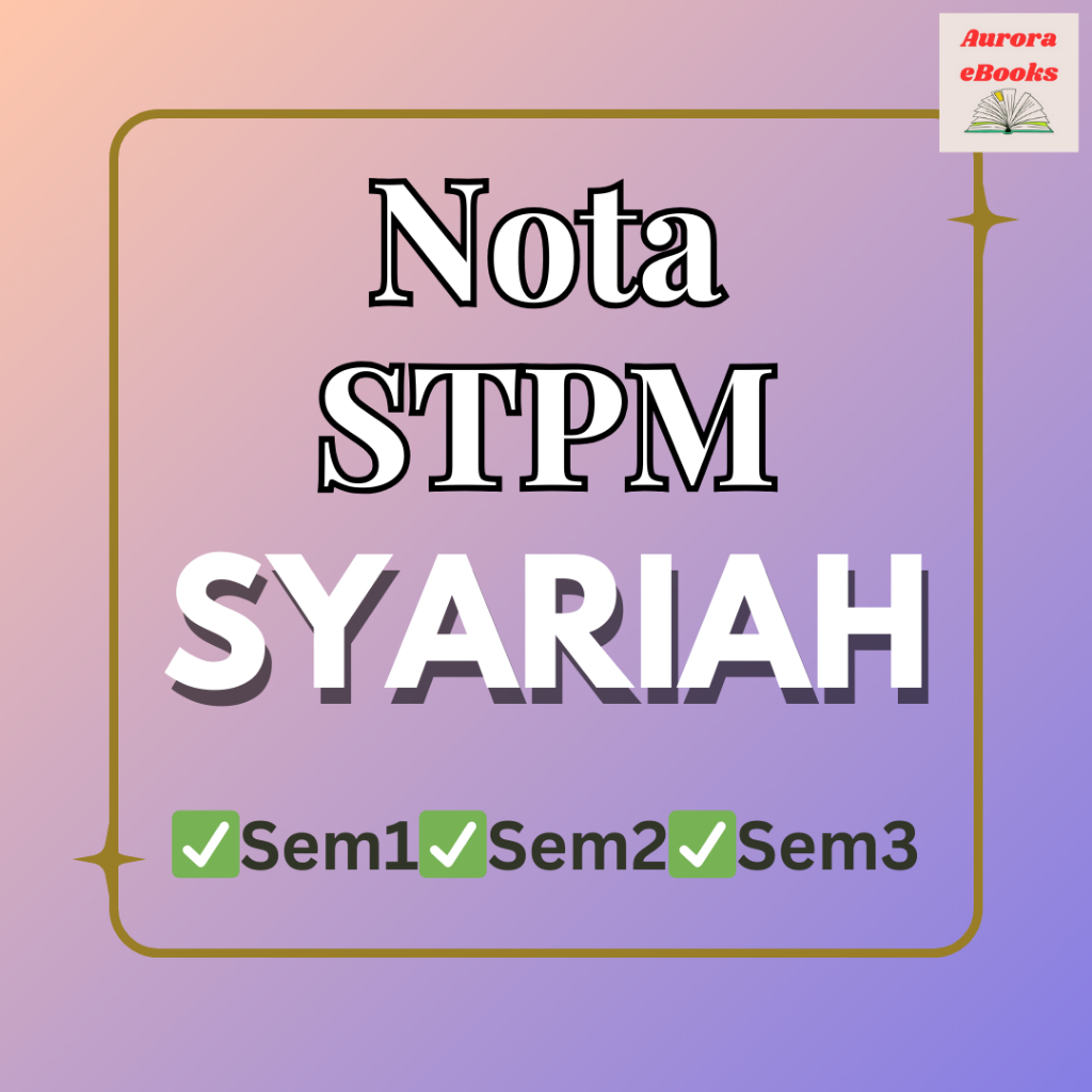 [Softcopy PDF📚] Nota STPM Syariah Semester 1 2 3 | A+ Notes | STPM Nota ...