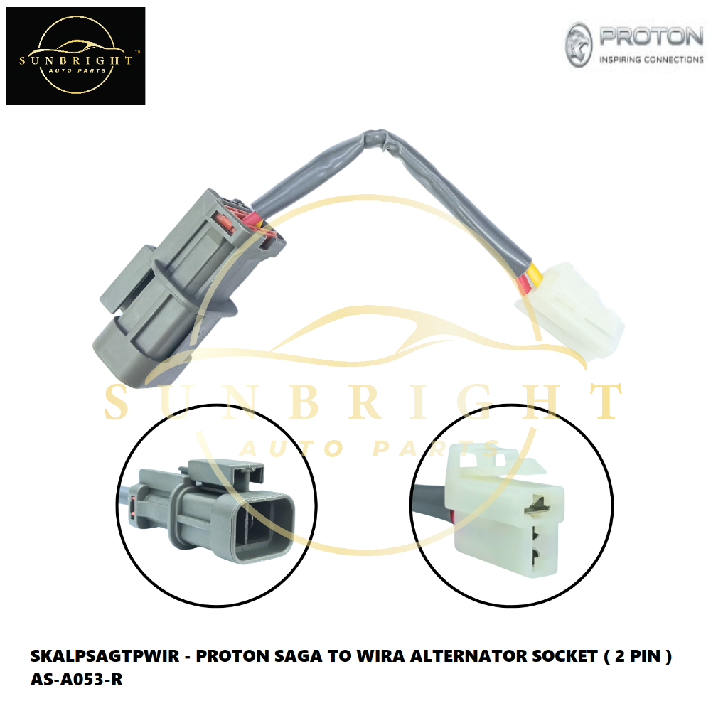 PROTON SAGA TO WIRA ALTERNATOR SOCKET ( 2 PIN ) AS-A053-R | Shopee Malaysia