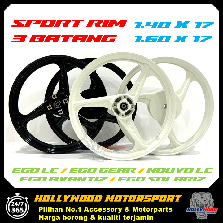 SPORT RIM 3 BATANG ORIGINAL FULL CHOP YAMAHA EGO GEAR EGO SOLARIZ EGO ...