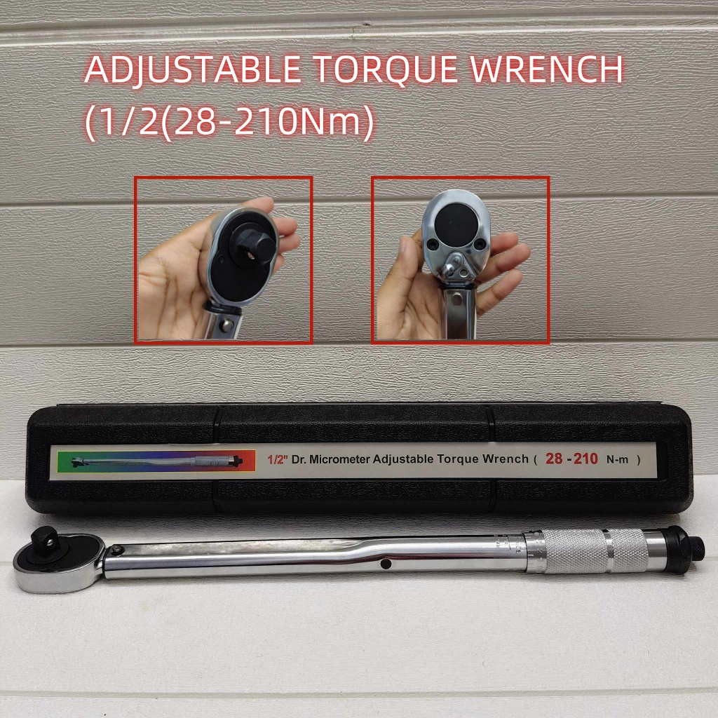 (28-210Nm)20kg torque wrench 1/2" socket drive ratchet wrench ...