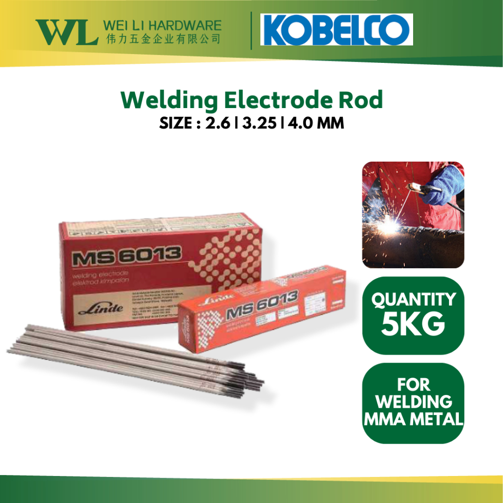 KOBELCO MS6013 Welding Electrode Rod (2.6mm, 3.25mm, 4.0mm )/ mox ...
