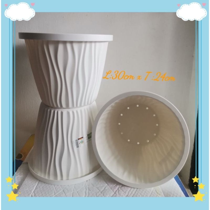🔥New Item 🔥Pasu Bunga Plastik Viral Besar dan Murah#flowerpot /塑料花盆 ...