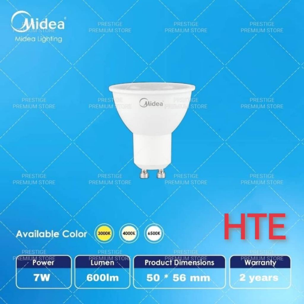 MIDEA PREMIUM 7W GU10 LED BULB/LED LIGHT/LED SPOTLIGHT (2YEARS WARRANTY ...