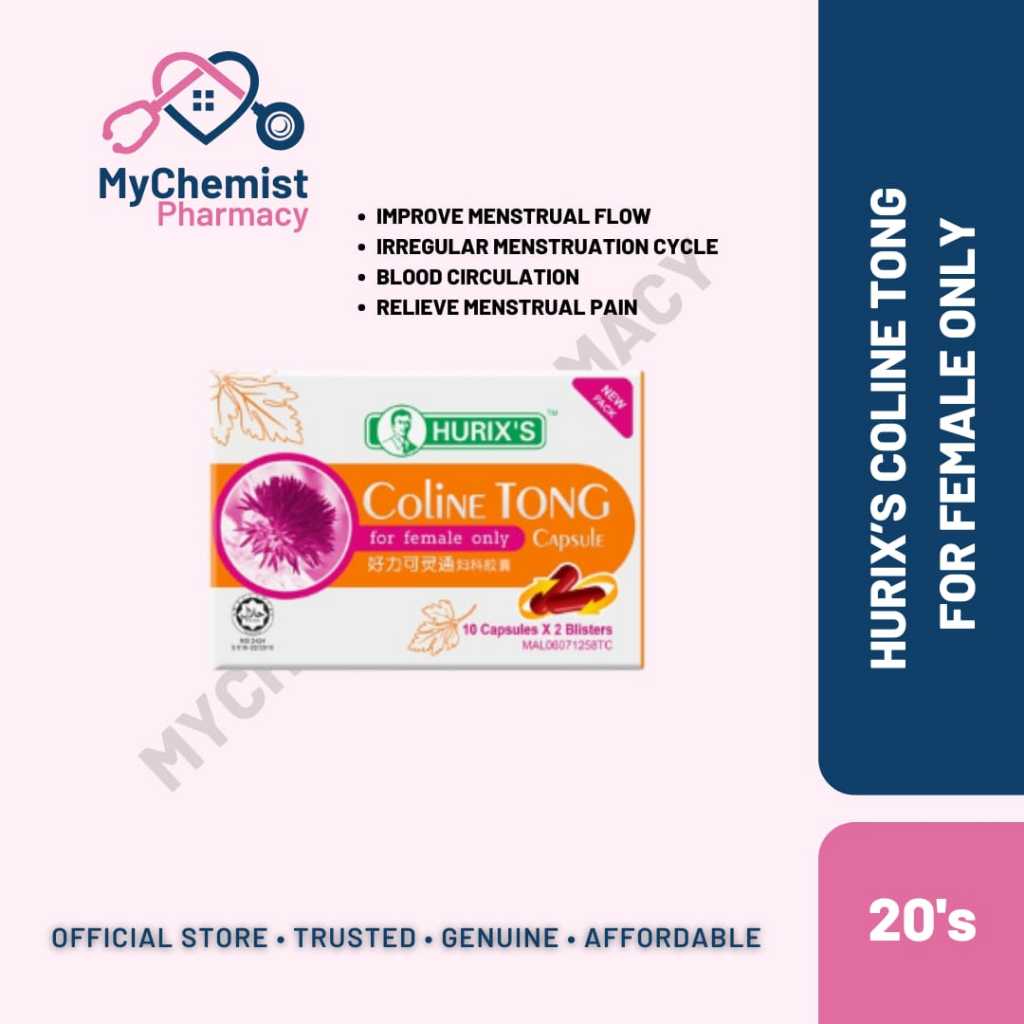 Hurix'S Coline Tong 10'S x 2 Capsule For irregular menstrual cycle ...