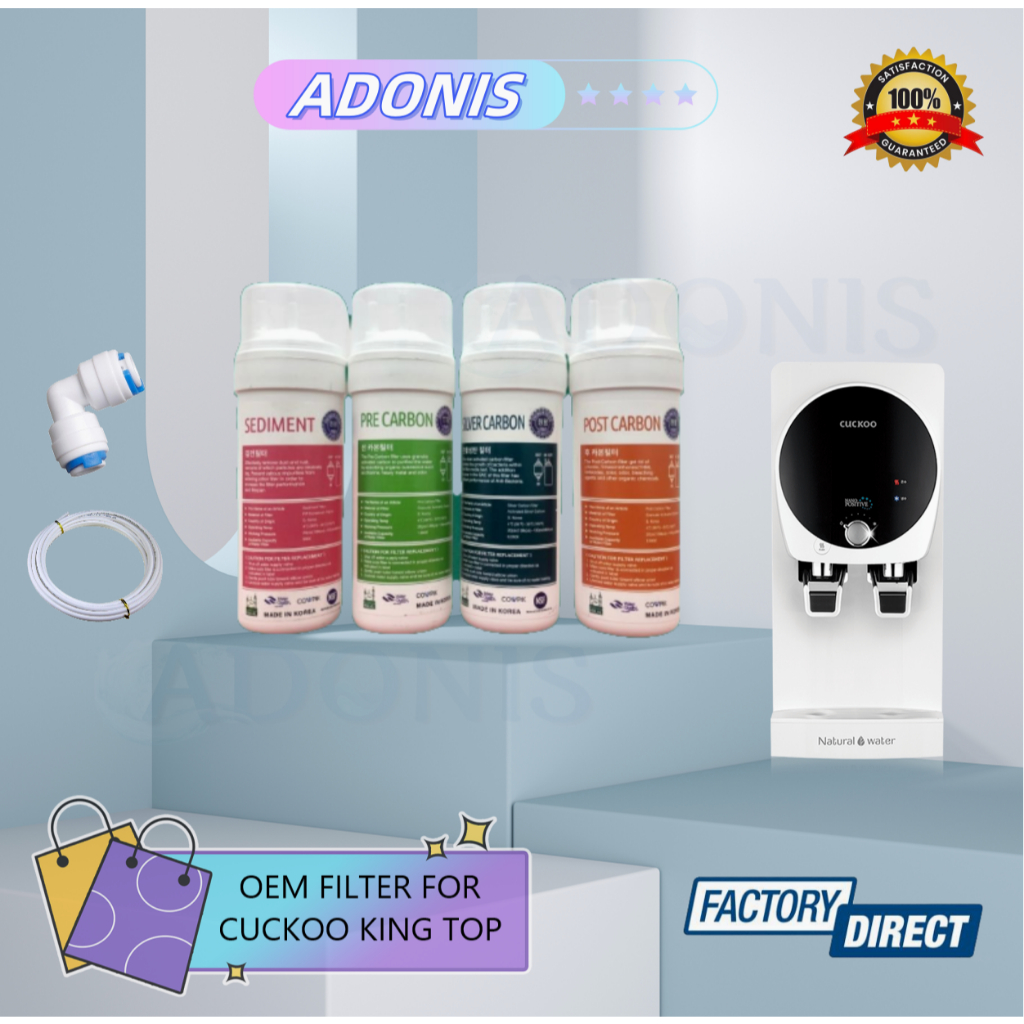 AUQA KOREA 6''INCH WATER FILTER SILVER CARBON SET (ANTIBACTERIAL ...