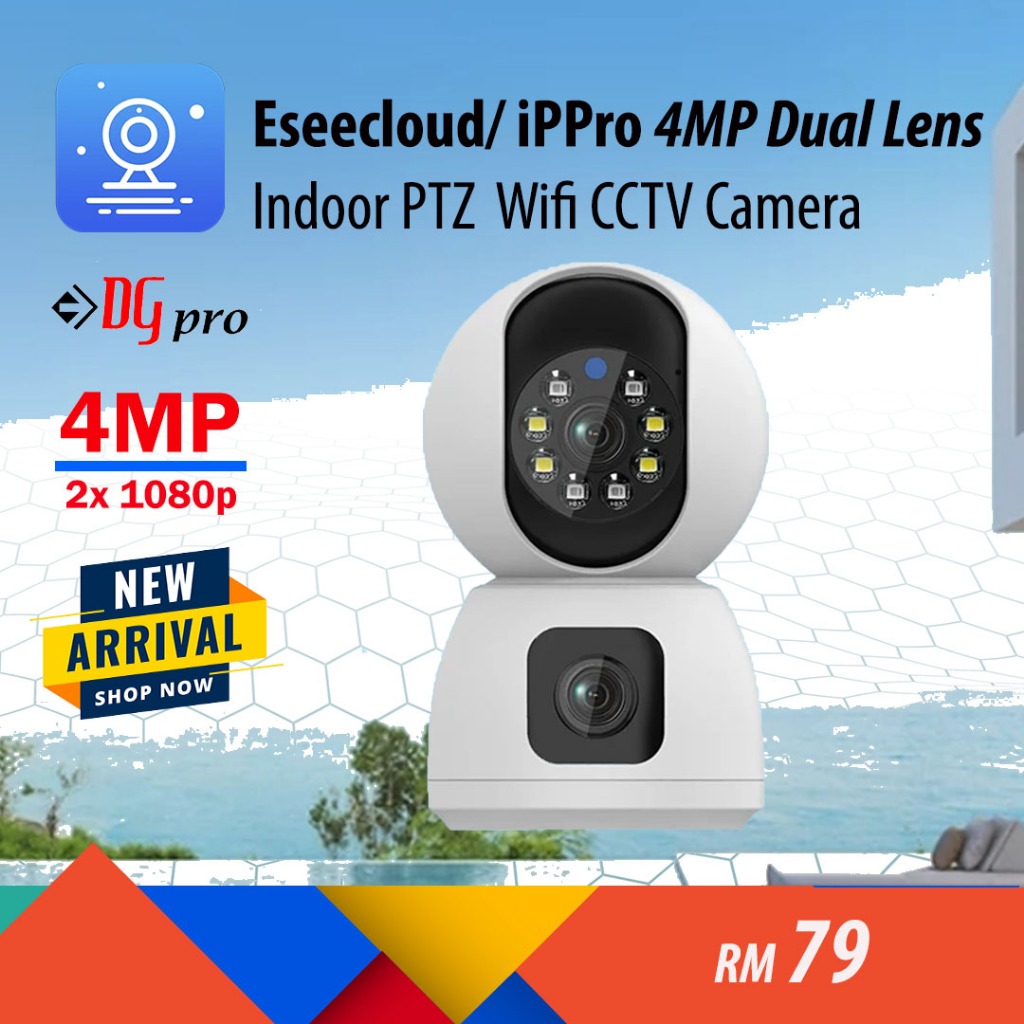 [New Arrival] EseeCloud / iPPro 4MP Dual Lens Double Screen Dual Light ...
