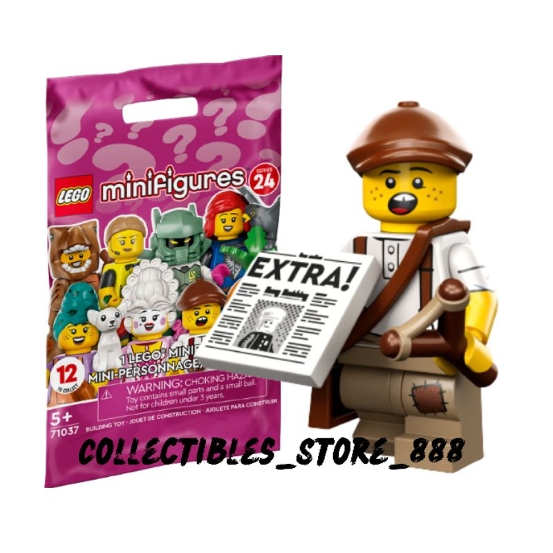[Ready Stock] Lego 71037 Minifigures Series 24 - No 12 Newspaper Kid ...