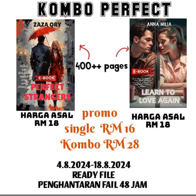 PERFECT STRANGERS ( ZAZA QRY ) | LEARN TO LOVE AGAIN ( ANNA MILLIA ) | Shopee Malaysia