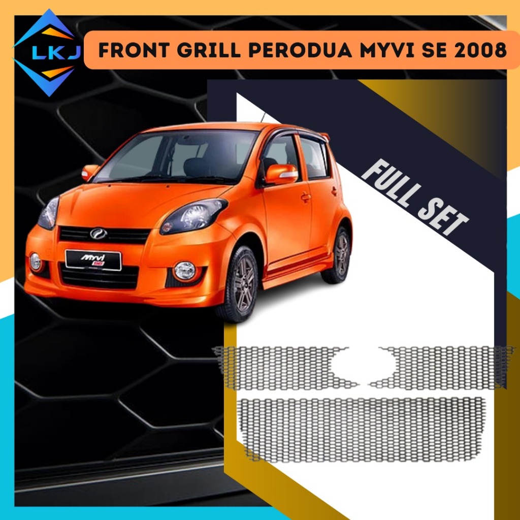 Perodua Myvi SE 2008 FACELIFT Ready Cut Honeycomb Grill Full Set Top ...
