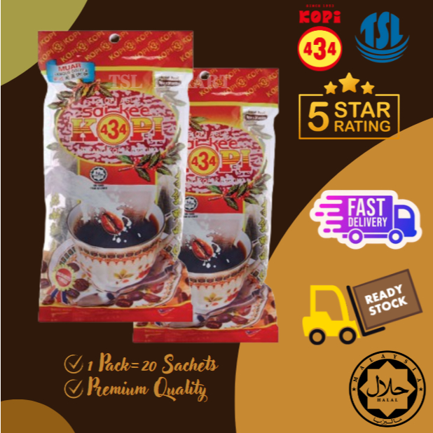 KOPI 434 20uncang (black coffee) kopi o kosong 麻坡 434 黑咖啡 传统咖啡 20小袋 ...