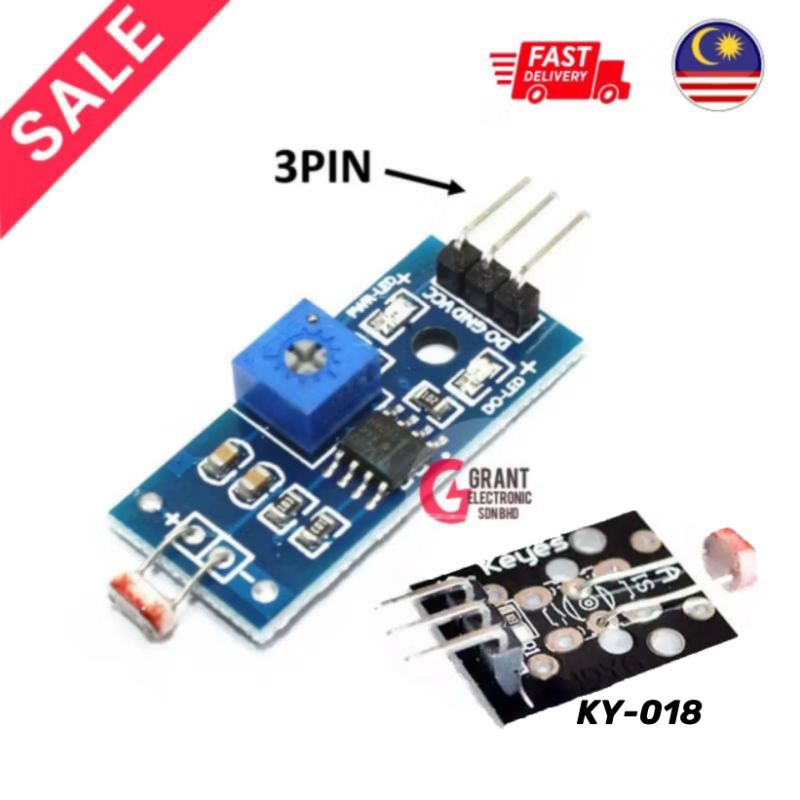 Ldr Light Sensor Module 3pin Photoresistor Detection Arduino Pic Ky 018 Photosensitive
