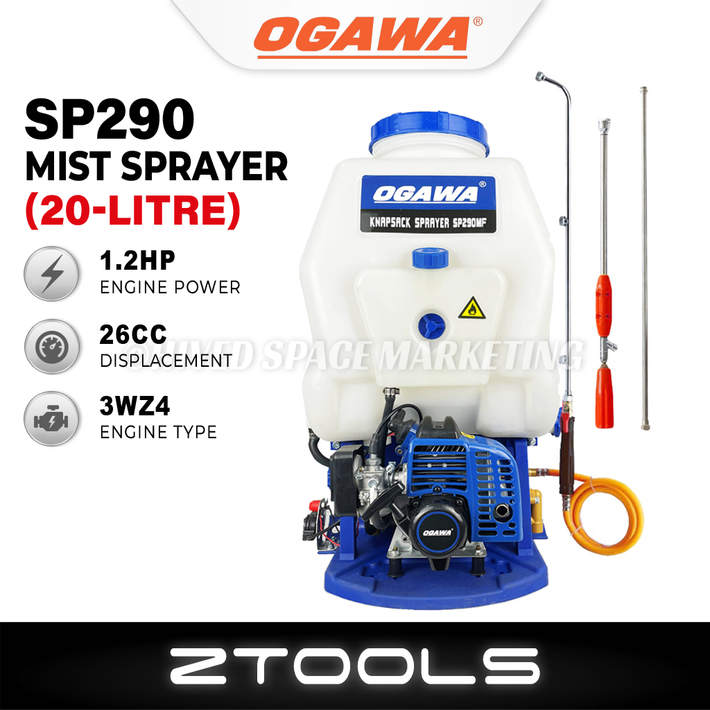 OGAWA 20L Mist Sprayer 2-Stroke Engine Knapsack Power Sprayer Pump Mesin Pam Racun SP290MF ...