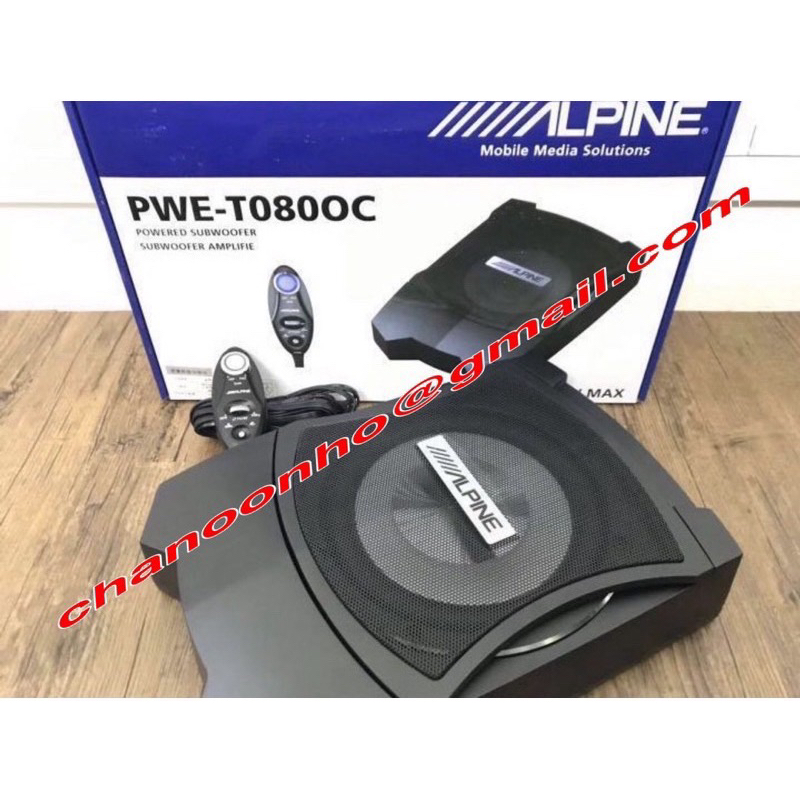 ALPINE 8” ACTIVE SUBWOOFER UNDERSEAT WOOFER PWE-T080OC CAR AUDIO HI-FI ...