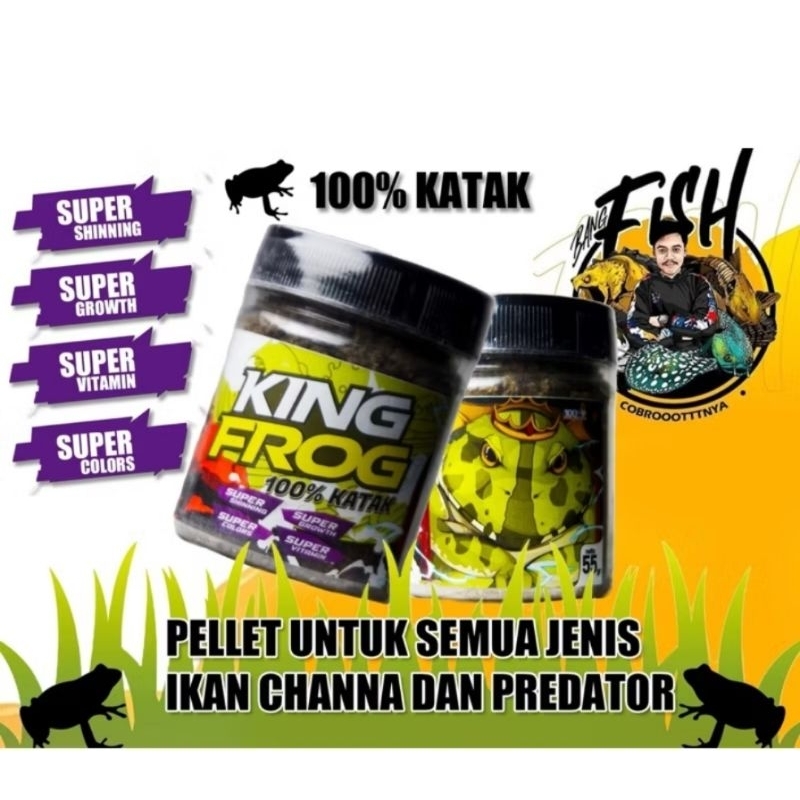 Pelet KINGFROG 50g 100% Katak by BangFish Altenatif Nutrisi Penganti ...