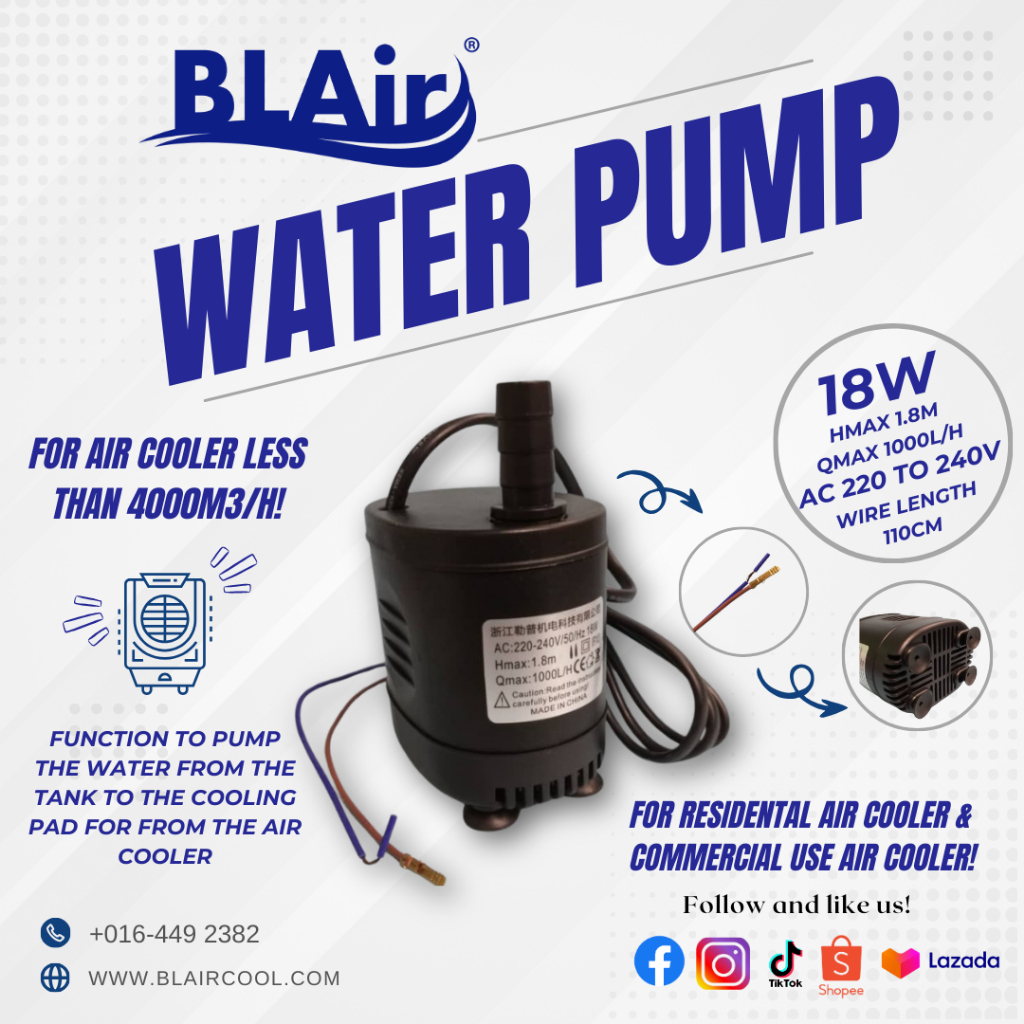 BLAir [STOK SEDIA / READYSTOCK] 18W Water Pump / Pam Air Untuk Penyejuk ...