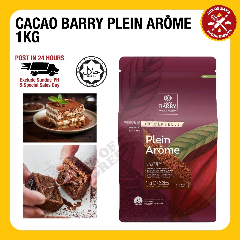 Cacao Barry Plein Arôme Cocoa Powder 1kg | Shopee Malaysia