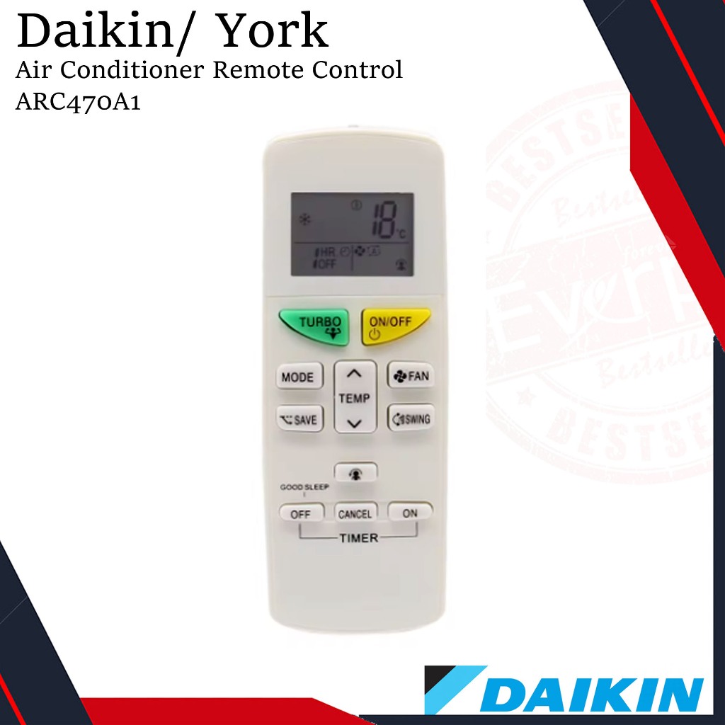 DAIKIN Air Conditioner Remote Control ARC470A1 ARC469A5 | Shopee Malaysia