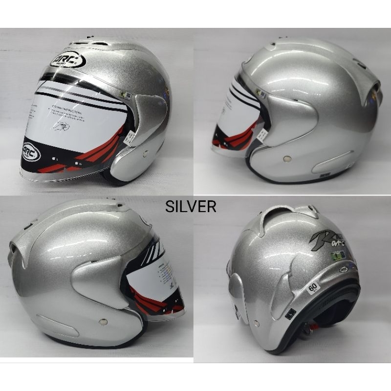 HELMET ARC RITZ SILVER NEW COLOUR 2024 | Shopee Malaysia