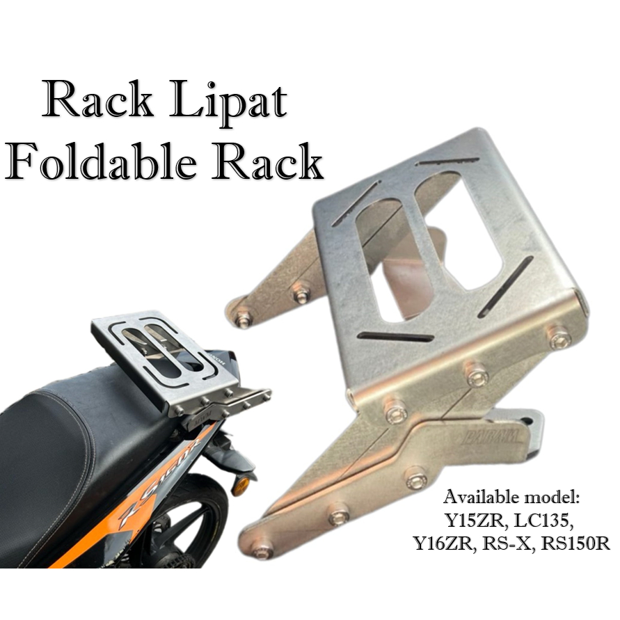 Foldable heavy duty top rack monorack stainless steel pemegang box ...