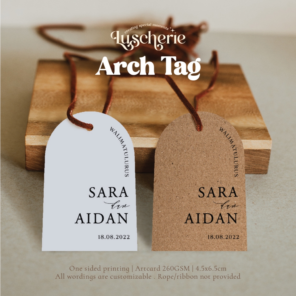 Tag Arch [PRE ORDER] 50pcs Signature Wedding Thank You Doorgift Aqiqah ...