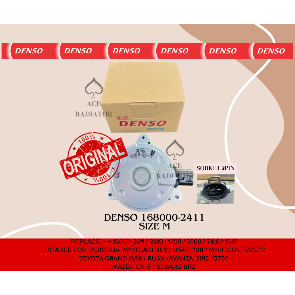 RADIATOR FAN MOTOR ORIGINAL PERODUA MYVI LAGI BEST D54T 2011/VELOZ ...