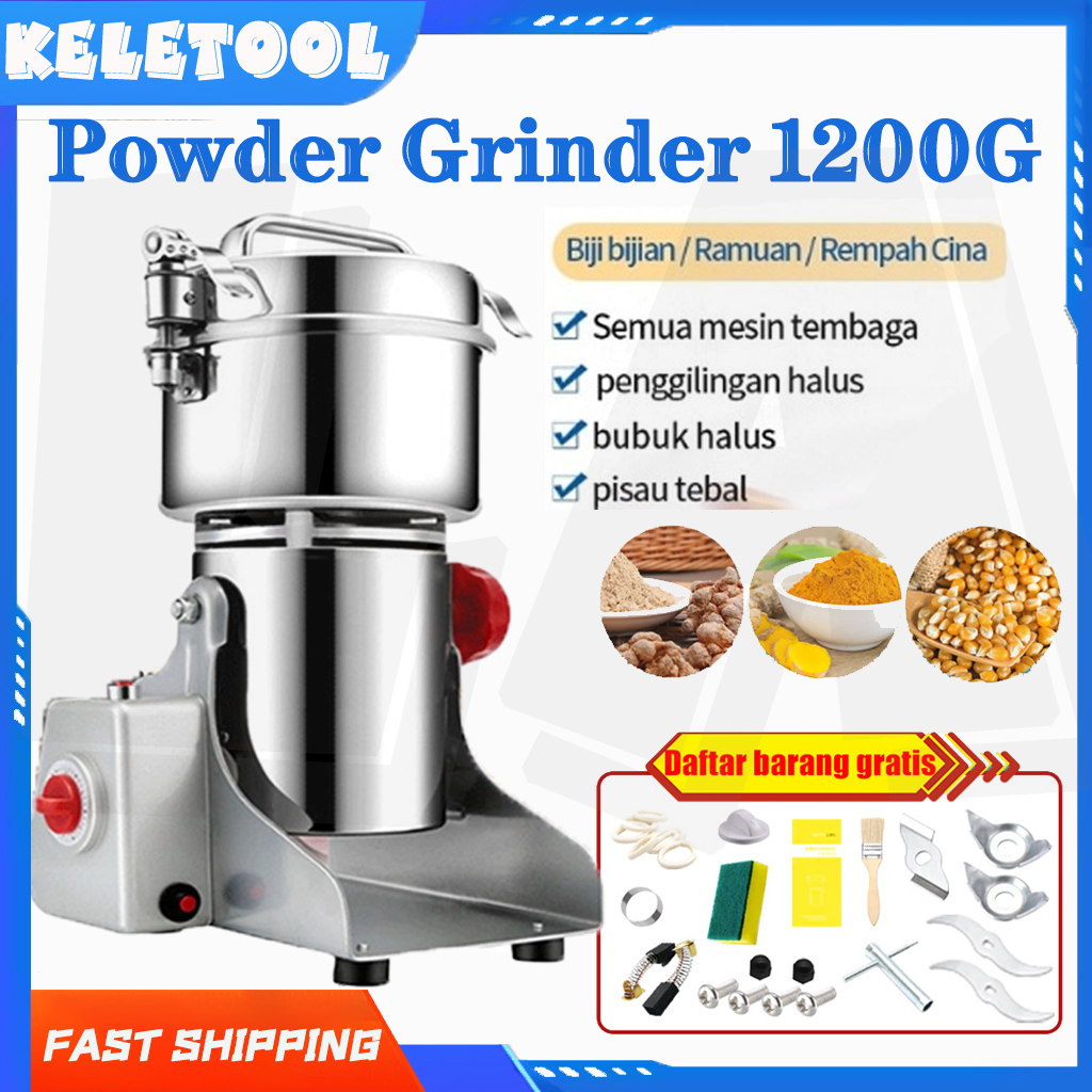 3500W 1200G Grains Spices Cereals Coffee Dry Food Grinder Mill Grinding ...