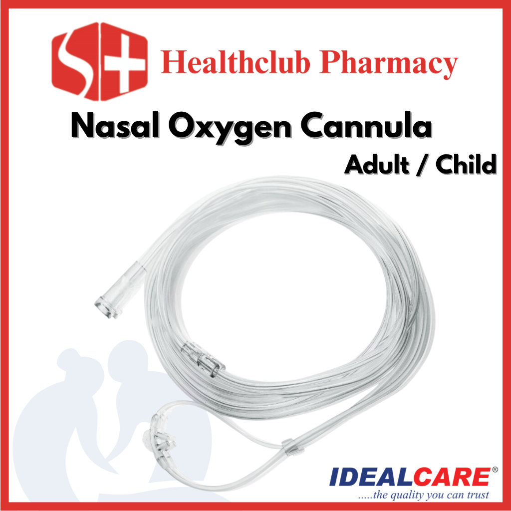 IDEALCARE Nasal Oxygen Cannula (Adult/Child) (MDA Approved) | Shopee ...