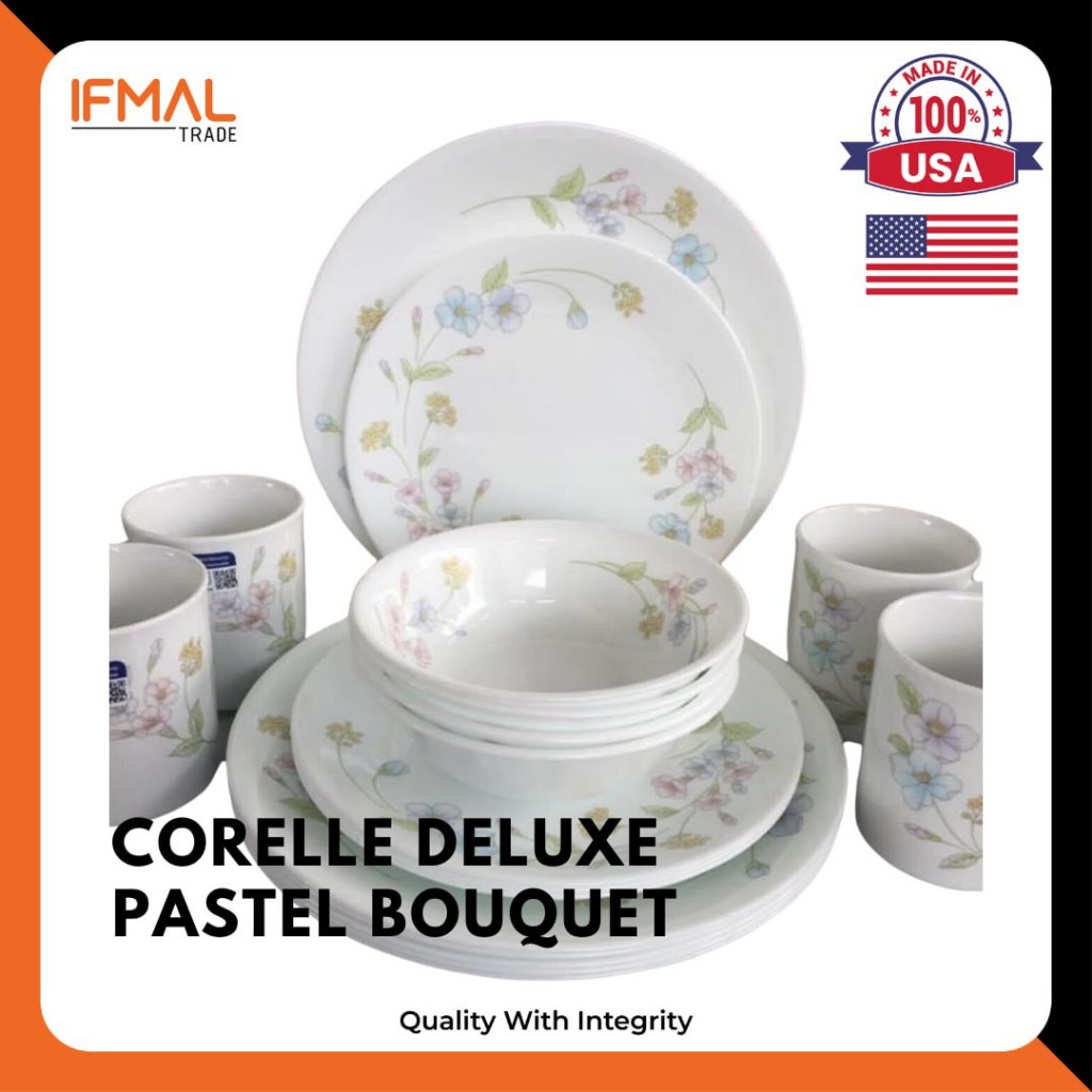 Corelle Loose Pastel Bouquet (Dinner/Luncheon/Bread/Serving Plate ...