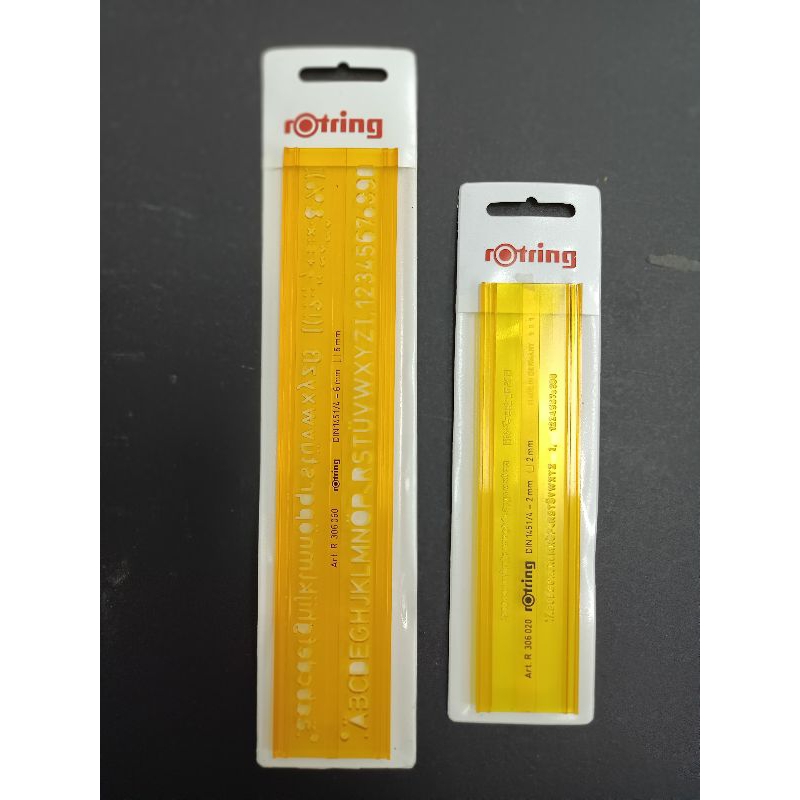 Rotring 1451 ( 2mm/R306020 # 6mm/R306060 ) Lettering Stencil Din - 1 ...